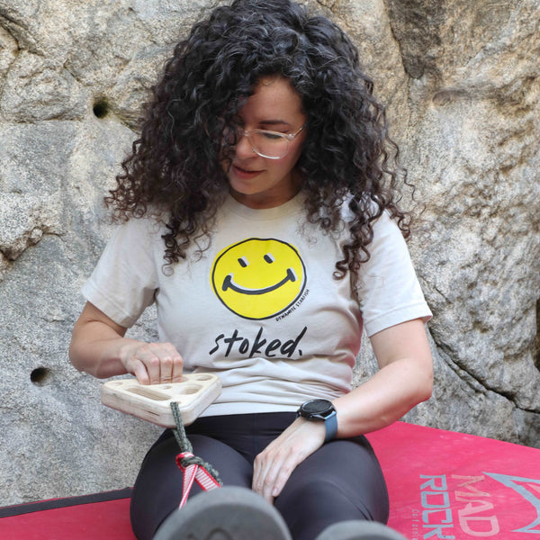 Stoked Smiley Face — Unisex T-Shirt - Dynamite Starfish